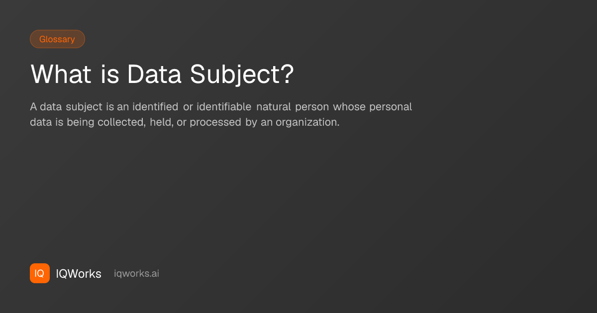 What is Data Subject? Definition & Guide | IQWorks