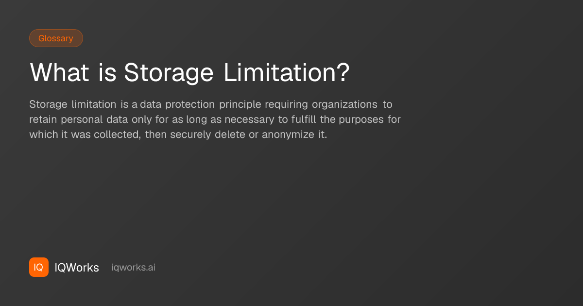 What is Storage Limitation? Definition & Guide | IQWorks